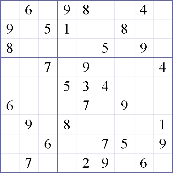 Sudoku Weekly - Free Online Printable Sudoku Games! 9x9 medium Puzzle